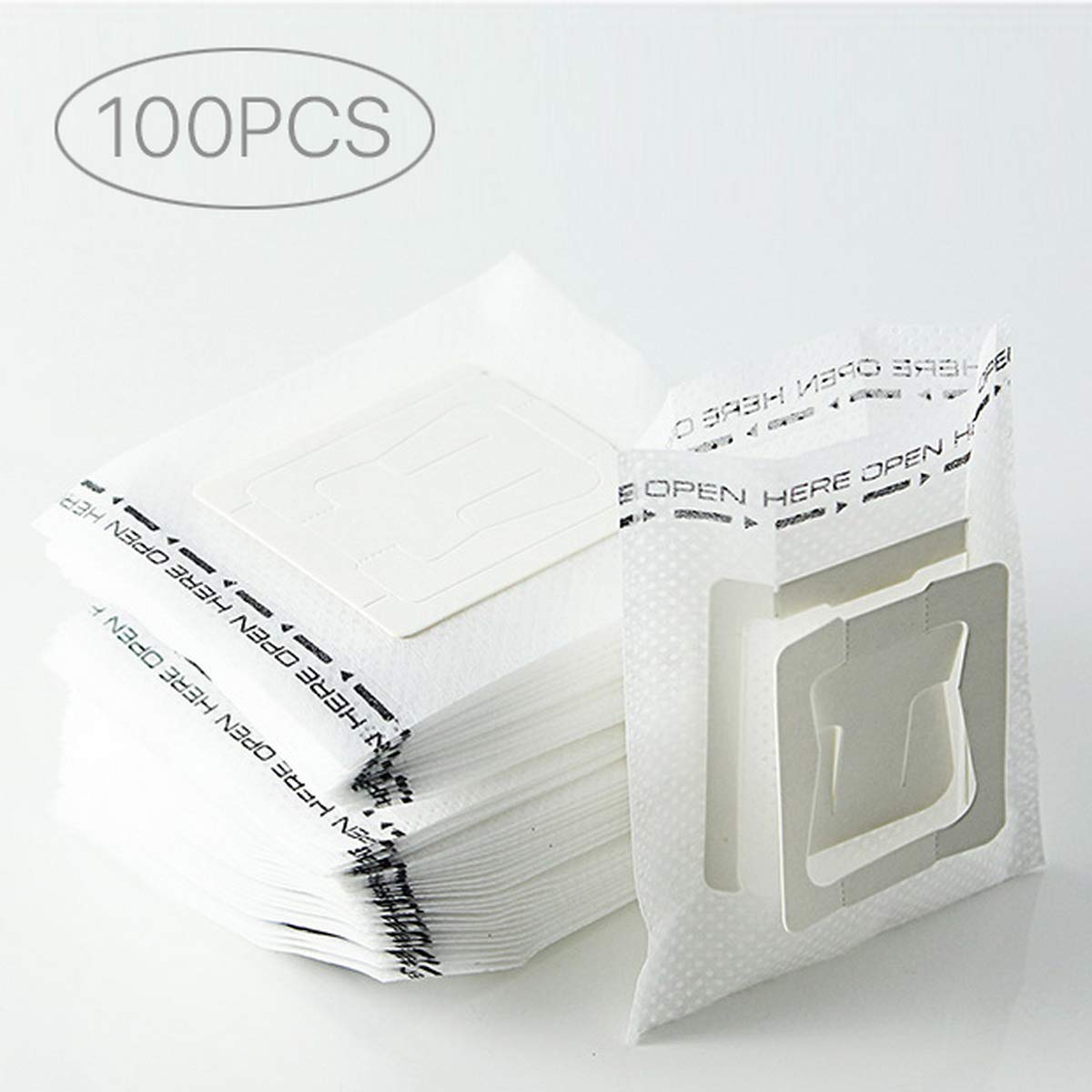 Ayevision 100Pcs Portable Coffee Filter Paper Bag Hanging Ear Drip Coffee Bag Single Serve Disposable Drip Coffee Filter Bag Perfect for Travel, Camping, Home, Office