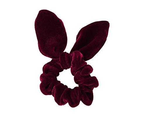 Simnice 25 Pack Hair Scrunchies Rabbit Bunny Ear Bow Bowknot Scrunchies Velvet Scrunchy Bobbles Elastic Hair Ties Bands Ponytail Holder