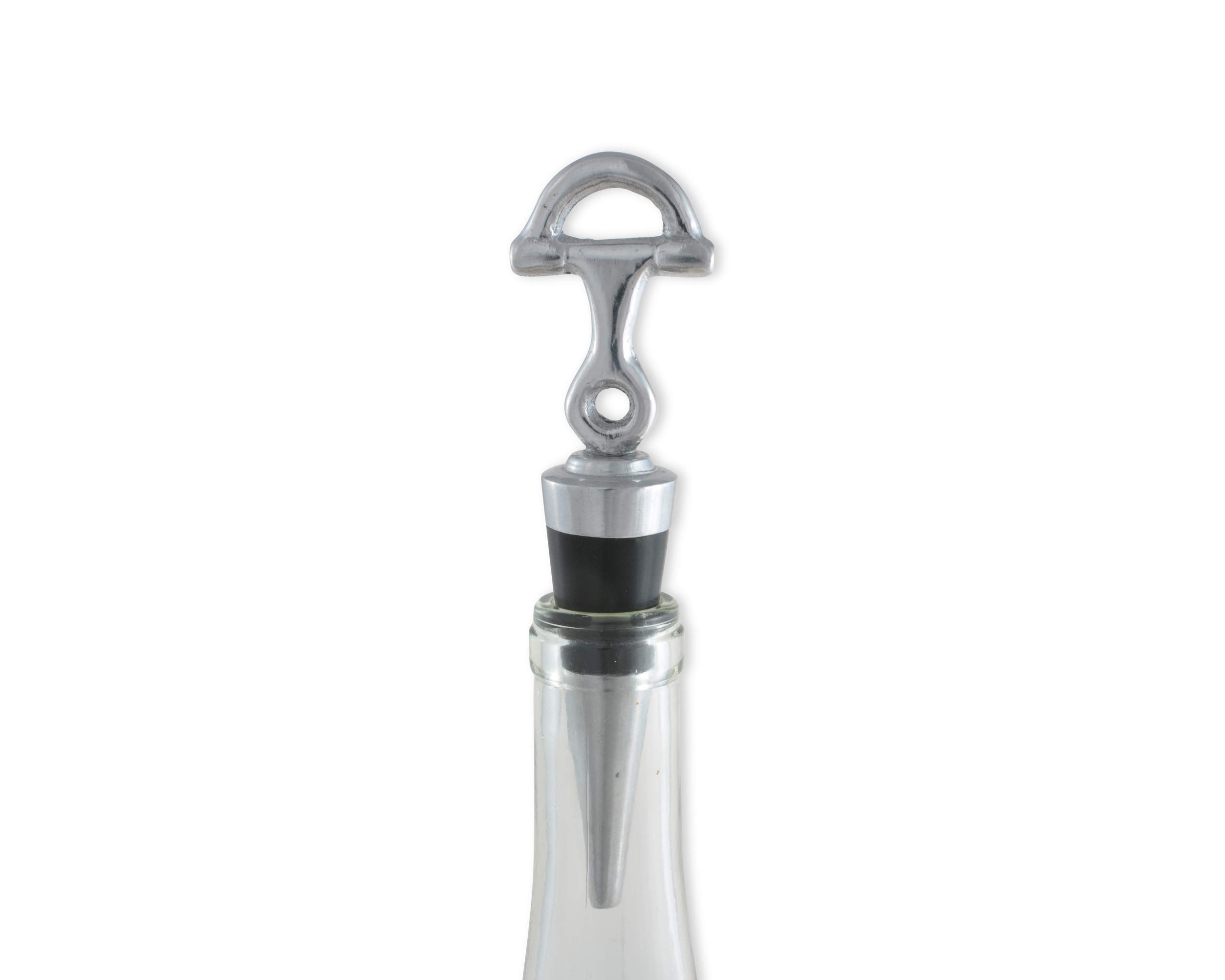 Arthur Court Designs Aluminum Horse Equestrian bottle Stopper Wine Topper Silicone Saver 5.5 inch Tall