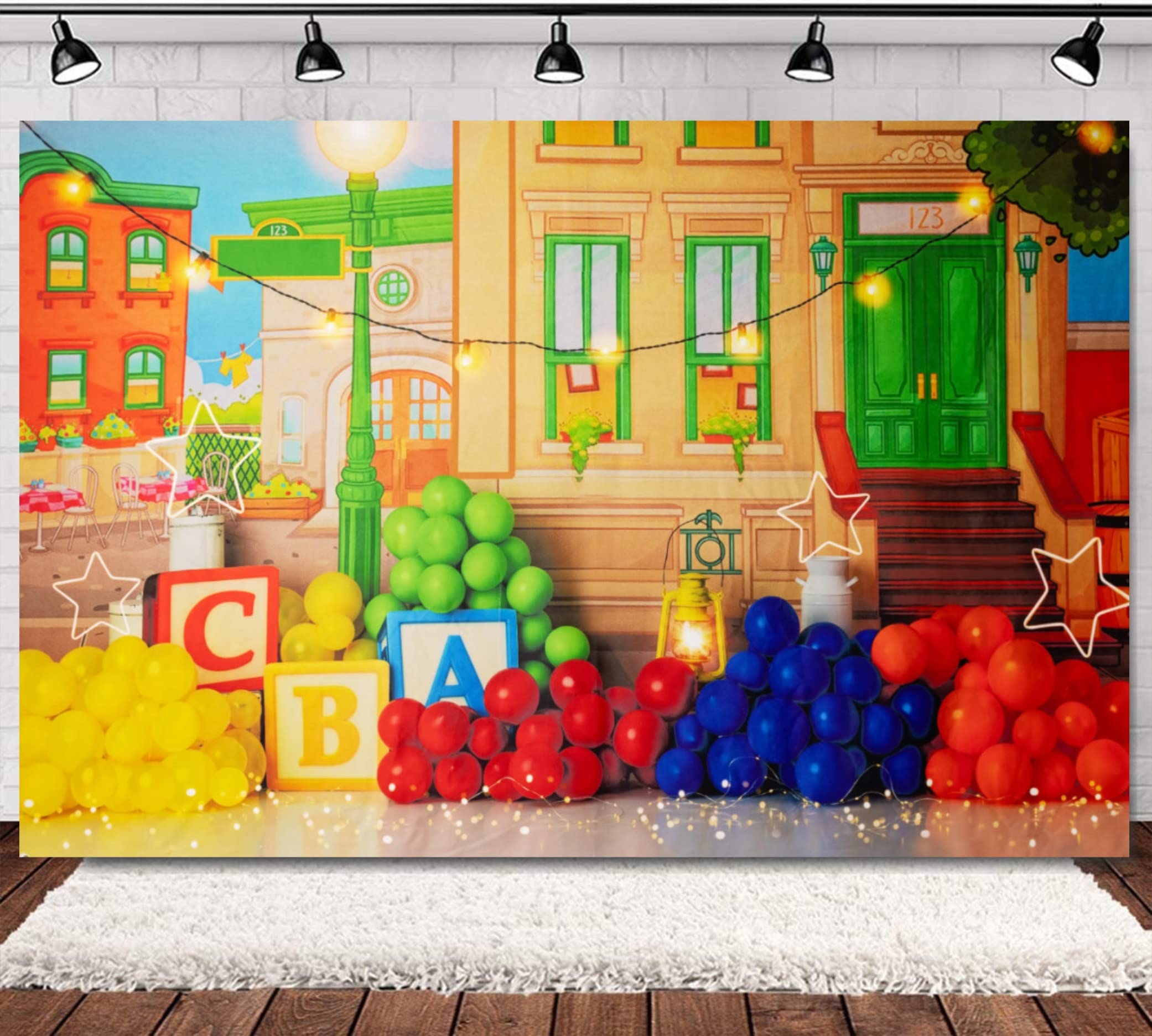ABC Back to School Kindergarten Online Education Children Photography Background Birthday Party Decoration Background Curtain Photography Studio Props Vinyl (5x7ft)