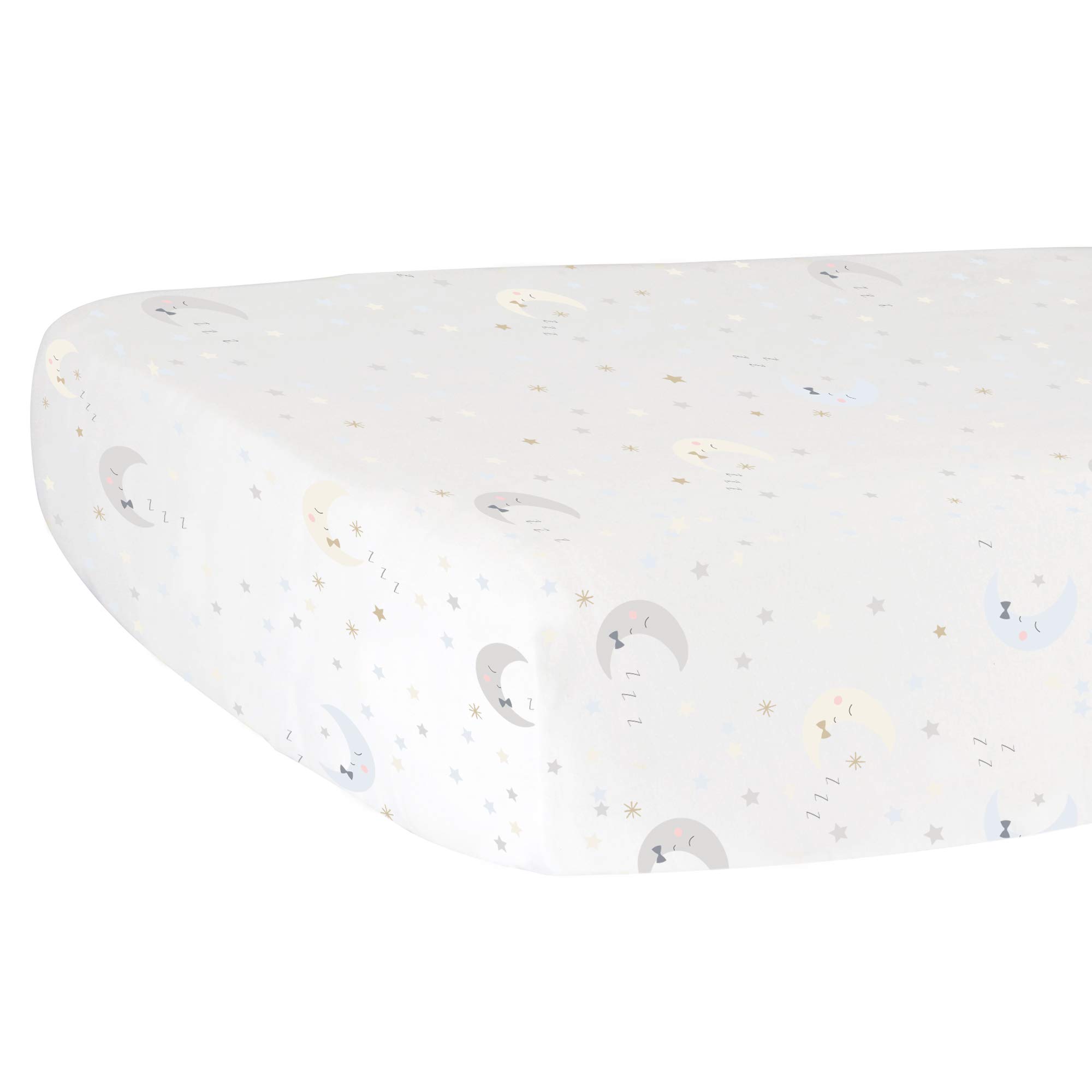Hello Spud - Man on The Moon Fitted Crib Sheet Organic Cotton Jersey - Super Soft