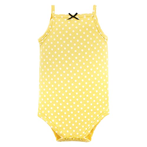 Hudson Baby Unisex Baby Cotton Sleeveless Bodysuits, Daisy, 3-6 Months