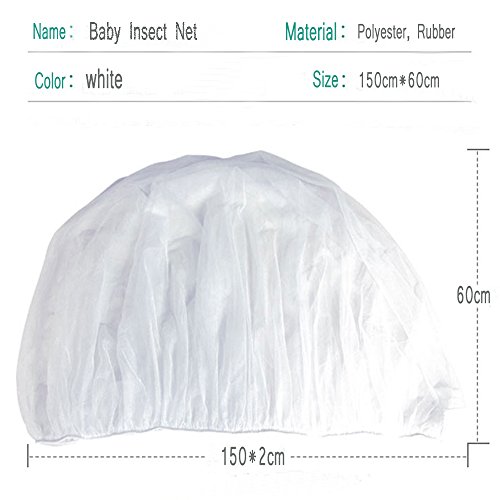 Pram Net, Universal Mosquito Fly Bug Insect Net Protection Cover for Pushchair Car seat Buggy carrycot Bed Stroller Bassinet Basket Jogger Travel cot 1 Pack