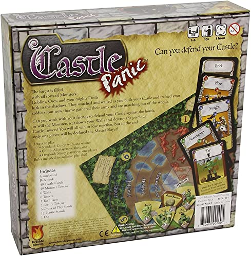 Castle Panic Cooperative Board Game β Defend Towers Against Goblins, Orcs, & Trolls for Game Night β 4 Game Modes β 1 to 6 Players β Strategy Board Games for Adults & Kids 8+ by Fireside Games