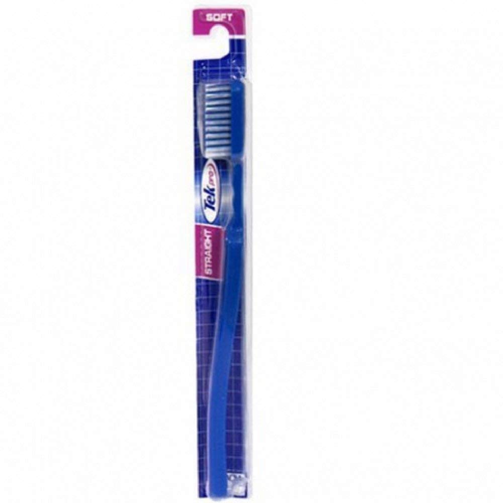 Tek Pro Toothbrush Full Head Medium Straight 1 Each Color may vary (Pack of 12)