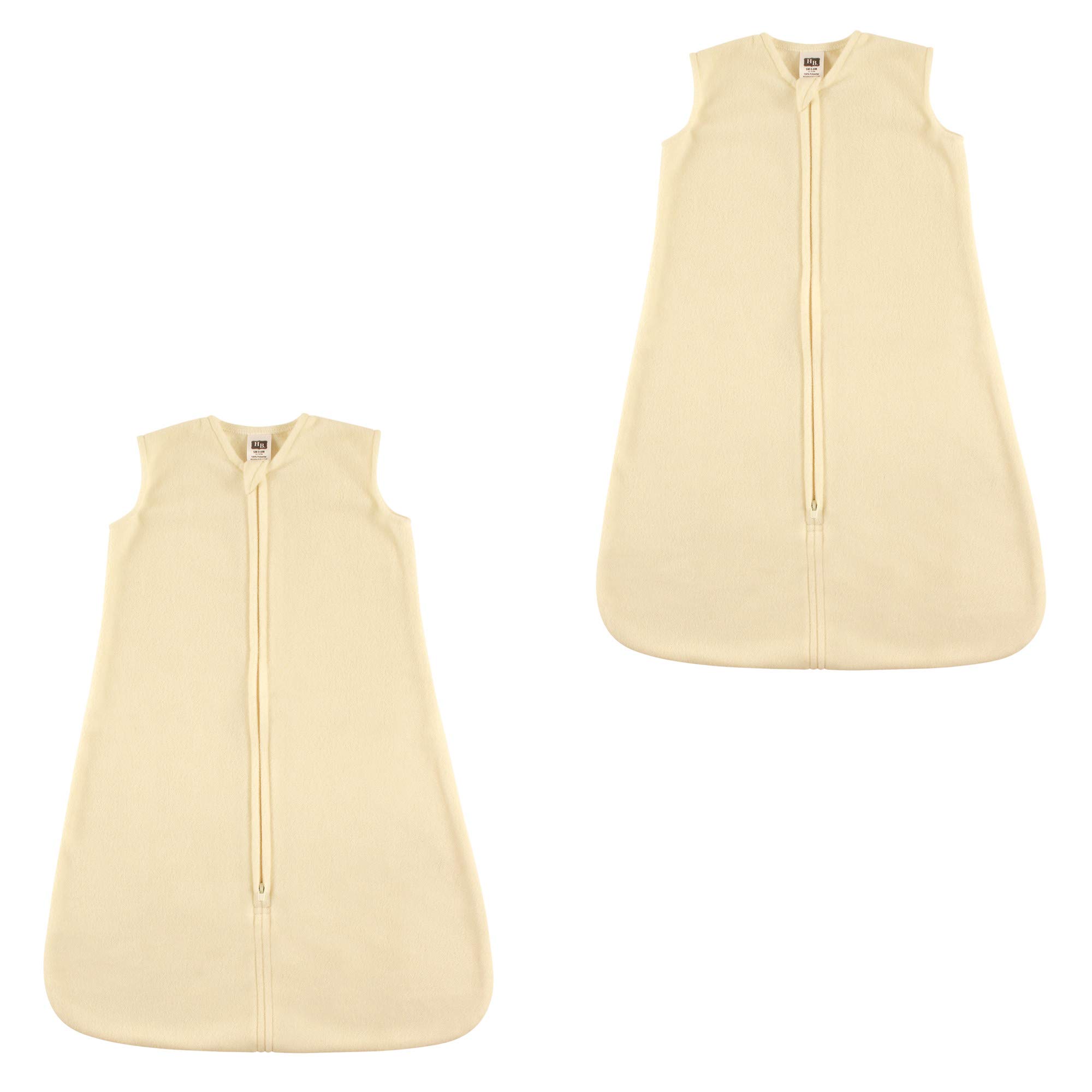 Hudson Baby Wearable Safe Cozy Warm Sleeping Bag, Cream Microfleece 2 Pack, 12-18 Months