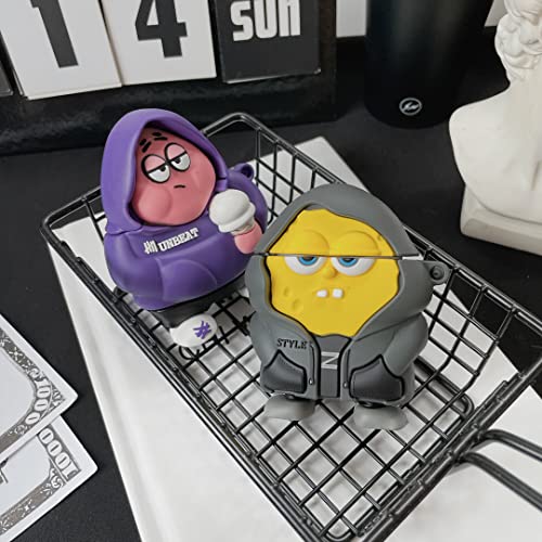 CHNLML AirPod 2/1 Case Unique Design Funny Fun Kawaii 3D Cute Cartoon Funny Characters Advanced Soft Silicone AirPods Case Cover Suitable for Men and Women (2 Pcs)