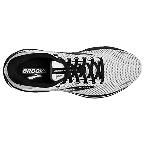 Brooks Women's Adrenaline GTS 22 Supportive Running Shoe - White/Grey/Black - 7.5 Medium