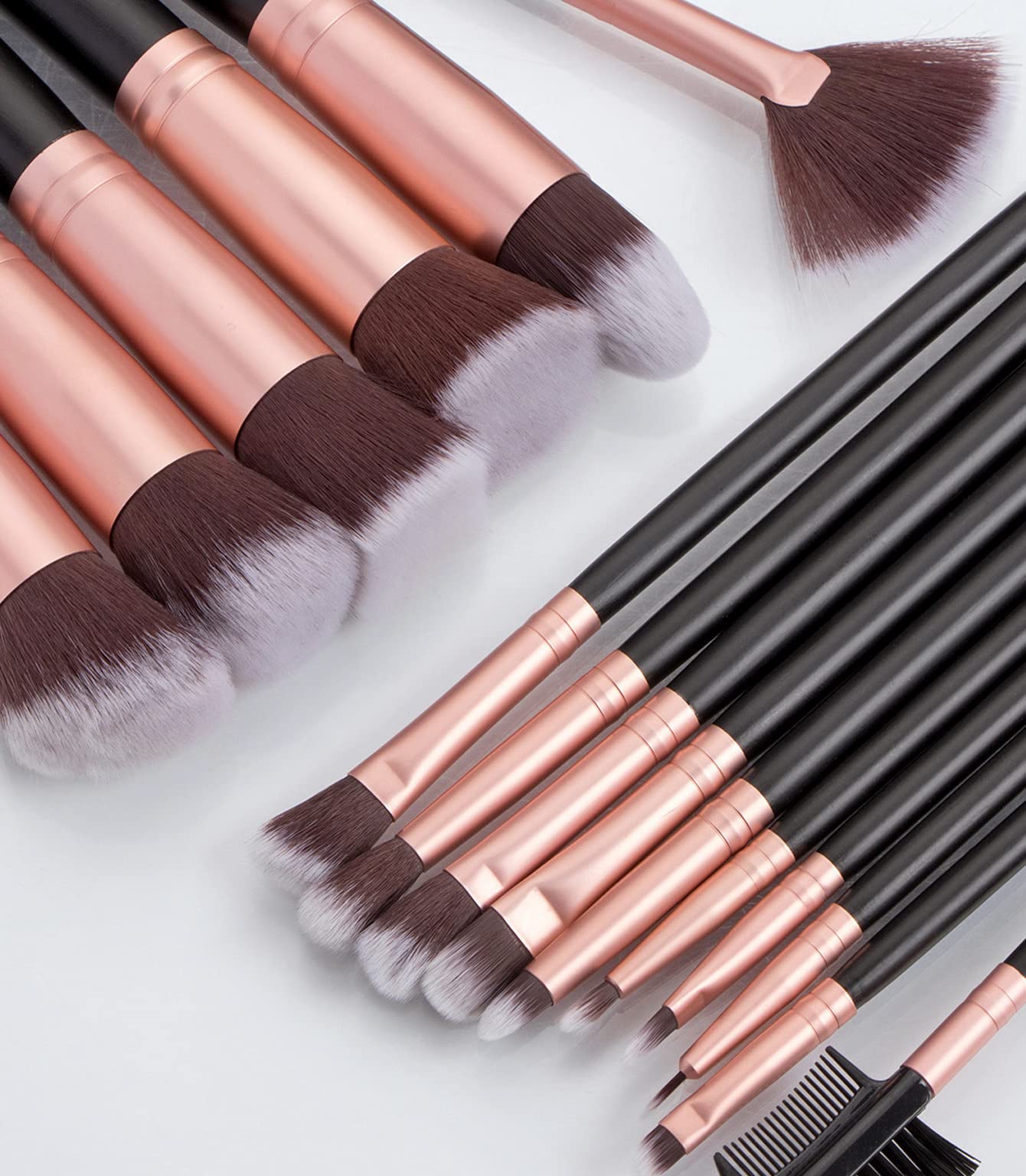 Akstore Makeup Brushes 16 Pcs Makeup Brush Set Travel makeup brush set (Rose Gold)