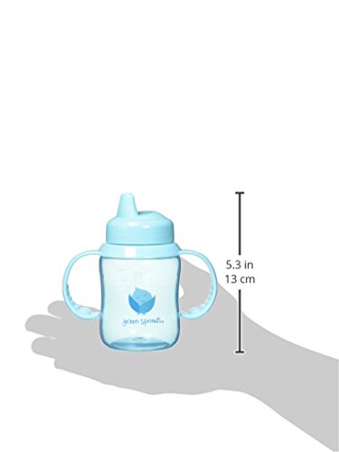 green sprouts Non-spill Sippy Cup | One-way valve for easy transition from bottle | Prevents leaks & encourages sucking, Firm spout made from safer plastic, Dishwasher safe