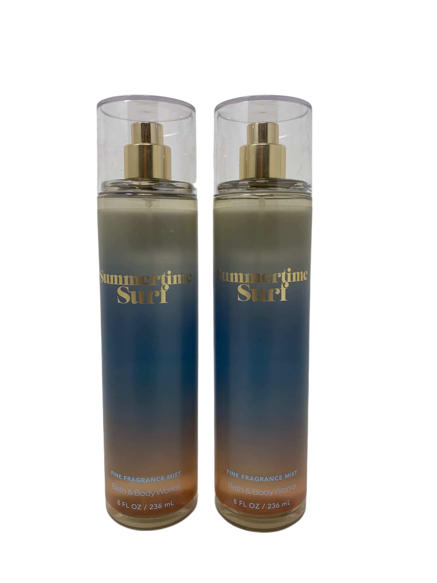 Bath & Body Works Summertime Surf Fine Fragrance Mist - Value Pack Lot of 2 (Summertime Surf)