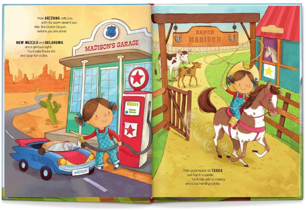 USA Road Trip - Personalized Children's Story - I See Me! (Hardcover)
