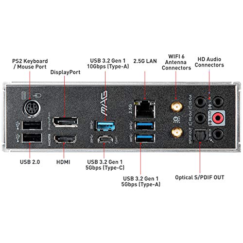 MSI MAG B460M Mortar WiFi Gaming Motherboard (mATX, 10th Gen Intel Core, LGA 1200 Socket, DDR4, CFX, Dual M.2 Slots, USB 3.2 Gen 1, 2.5G LAN, DP/HDMI, Wi-Fi 6 Pre-Certified)