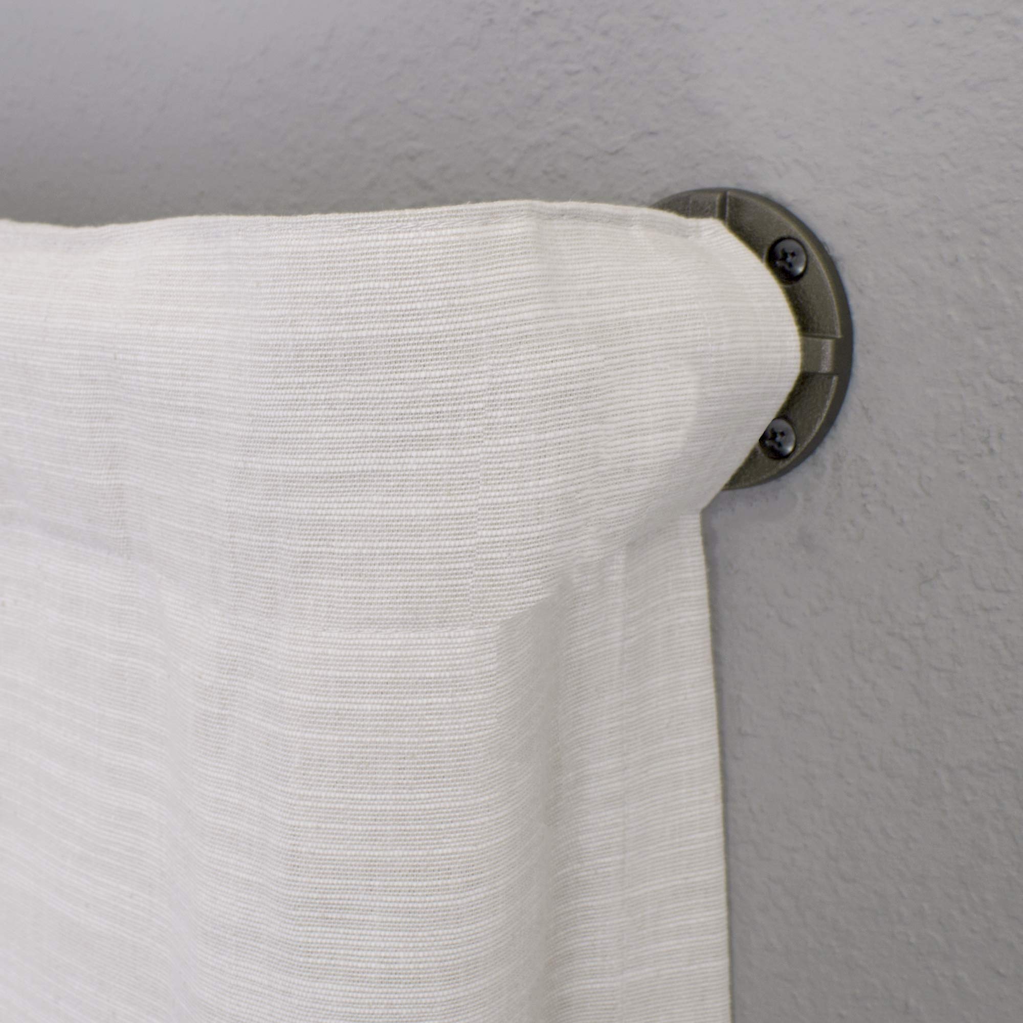 Decopolitan Industrial Wrap Around Telescoping Curtain Rod Set, 72-144", Bronze