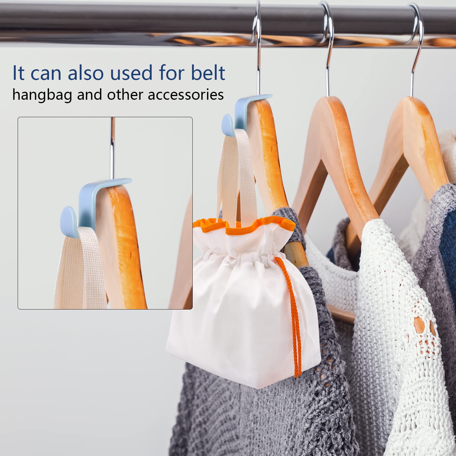 Yulejo Clothes Hanger Connector Hooks Plastic Hanger Extender Clips Space Saving Hangers for Space Saving Clothes and Closet Organizer(Green, Blue, White, Pink, 100 Pcs)