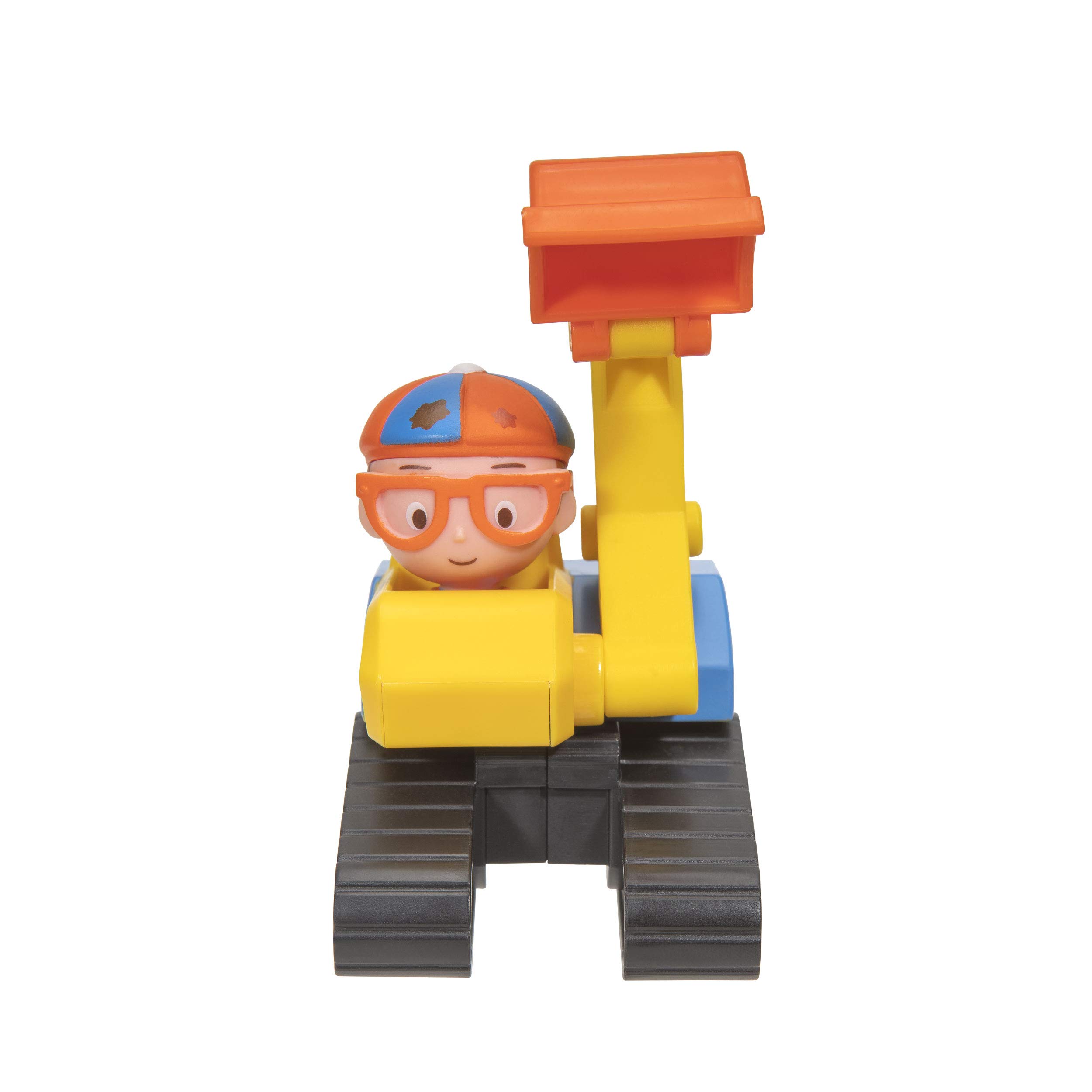 Blippi Mini Vehicles, Including Blippi Skid Steer and Blippi Ambulance, Each with a Blippi Toy Figure Seated Inside, Perfect for Young Children