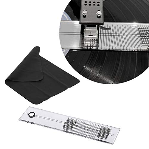 Abnana Turntable Phono Phonograph Cartridge Adjustment Ruler Calibration Gauge LP Stylus Alignment Protractor Tool Mirror Azimuth Compensation Angle