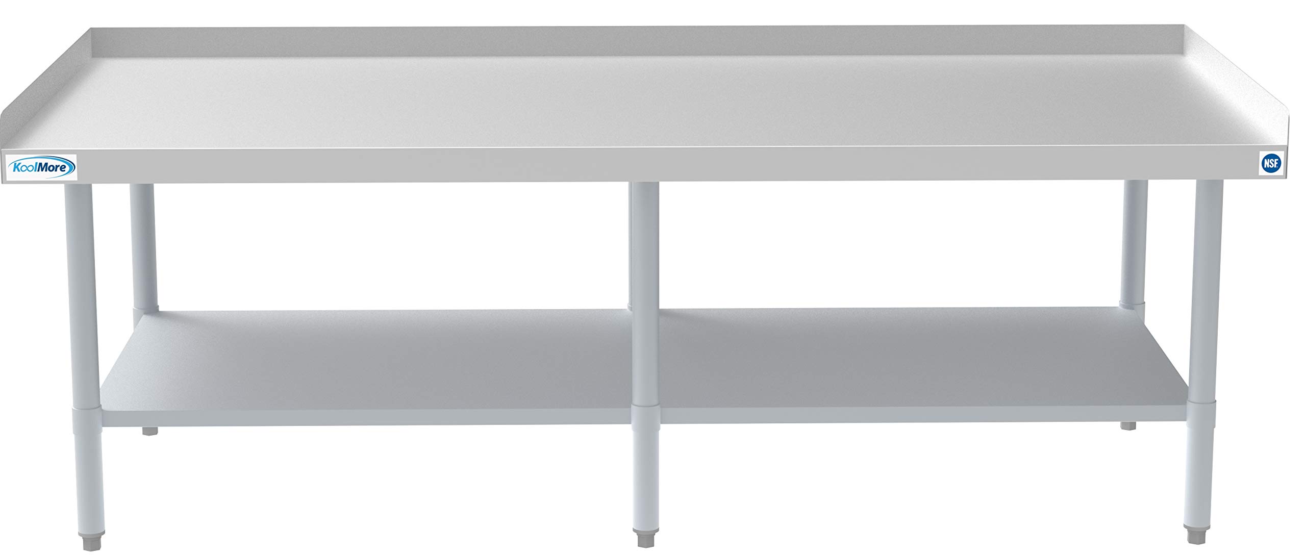 KoolMore 16 Gauge Stainless Steel Commercial Equipment Stand - 30" X 72" Heavy Duty Griddle Stand with Undershelf