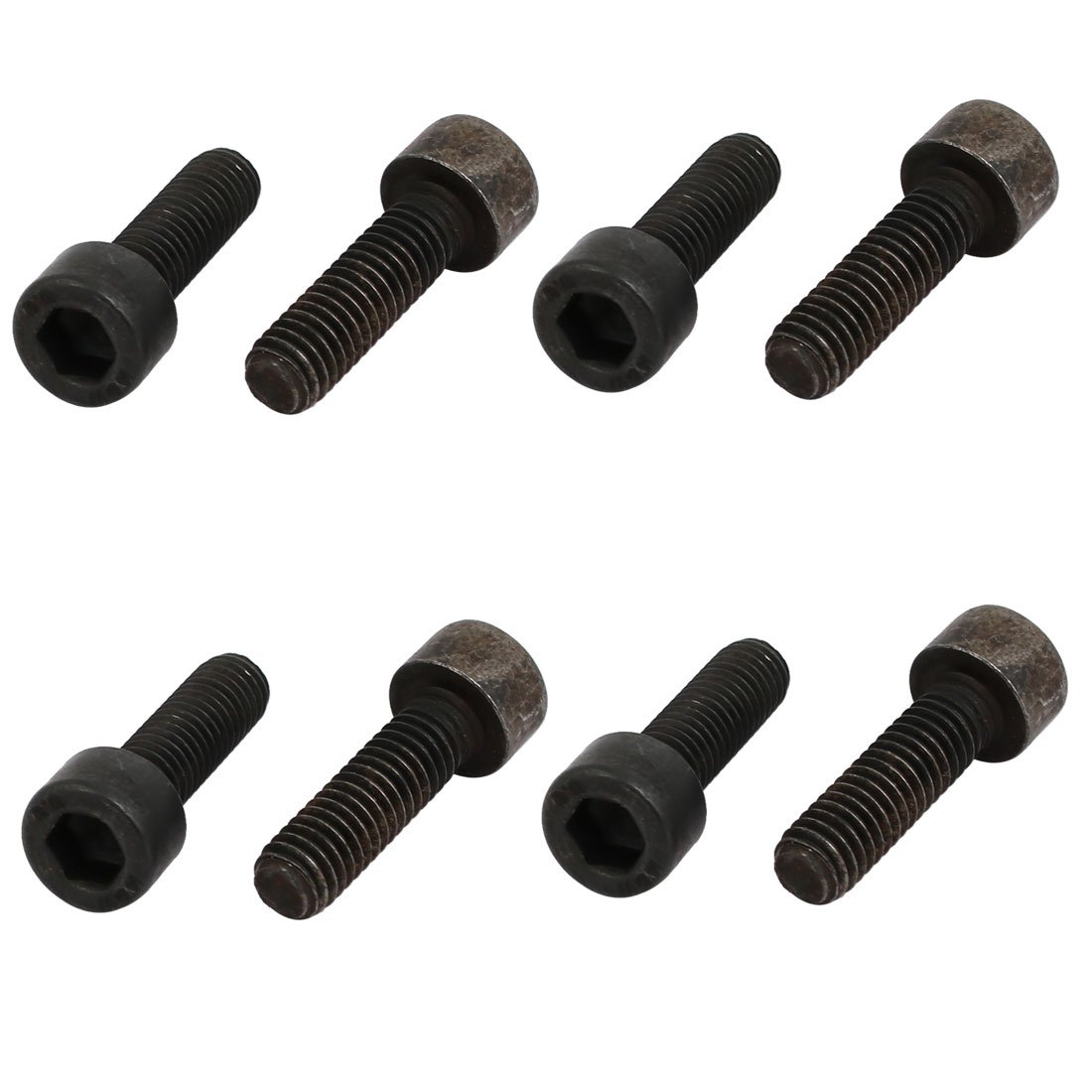 uxcell 8.8 Grade M6x20mm Full Threaded Hex Socket Drive Left Hand Thread Bolt 8pcs