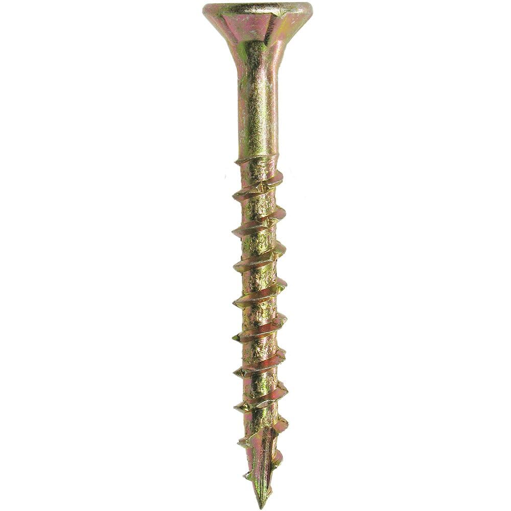 Grip-Rite 158GCS5 #8 x 1-5/8" Star Drive Gold Construction Wood Screw, 5lb Box