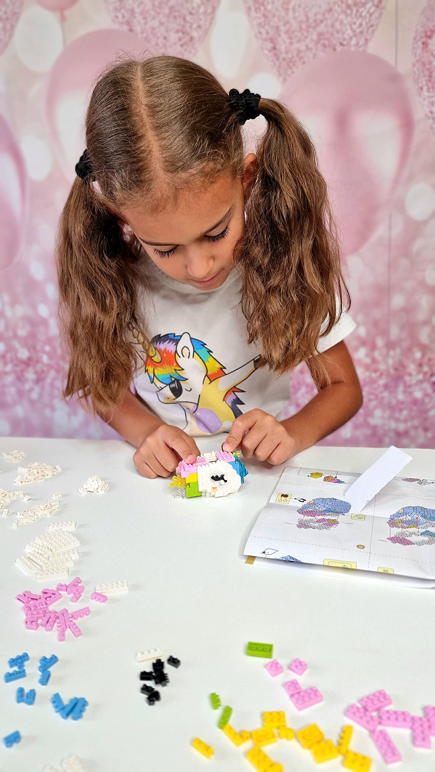 BLOCK CENTER 3D Nano Blocks Unicorn [Upgraded Model], 3D Toy Pet Building Block Set, Nanoblocks and Micro Building Blocks Kit for Kids, Teens, and Adults (640 Pieces)