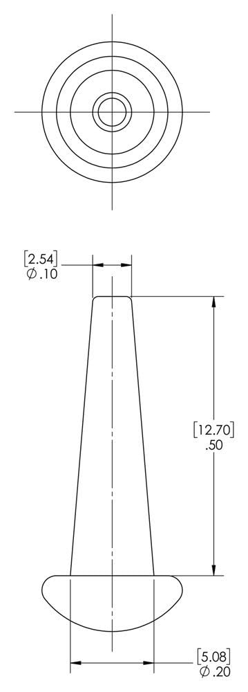 Caplugs TP-6 – TP Series – Tapered Vinyl Plugs, 1000 Pack, Min Hole Diameter 0.10" x Max Hole Diameter 0.20" x Length 0.50", Blue, Flexible, Small Hole Plugs (99191867)