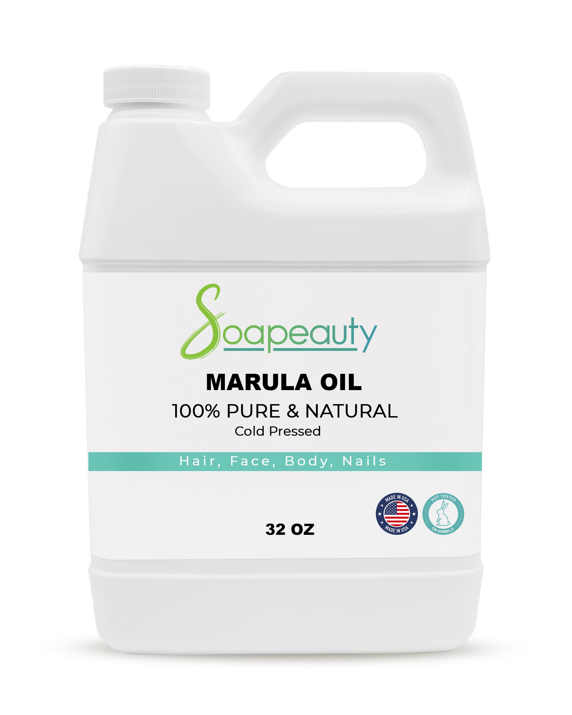 MARULA Oil Cold Pressed Unrefined | 100% Natural Available in Bulk | Carrier for Essential Oils, Face, Skin, Hair Moisturizer, Soap Making | Sizes 2OZ to 7 LBS | (32 OZ)