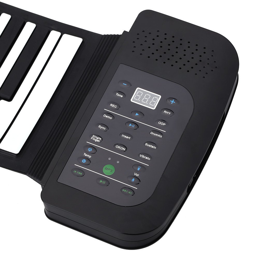 Aidashine Portable 88 Keys Roll Up Piano Keyboard Piano, Silicone Flexible Foldable Keyboard Hand-Rolling Piano with Sustain Pedal