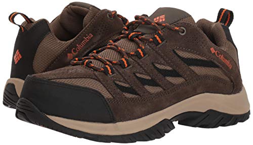 Columbia Mens Crestwood Hiking Shoe Breathable, High-Traction Grip, Camo Brown, Heatwave, 14 US