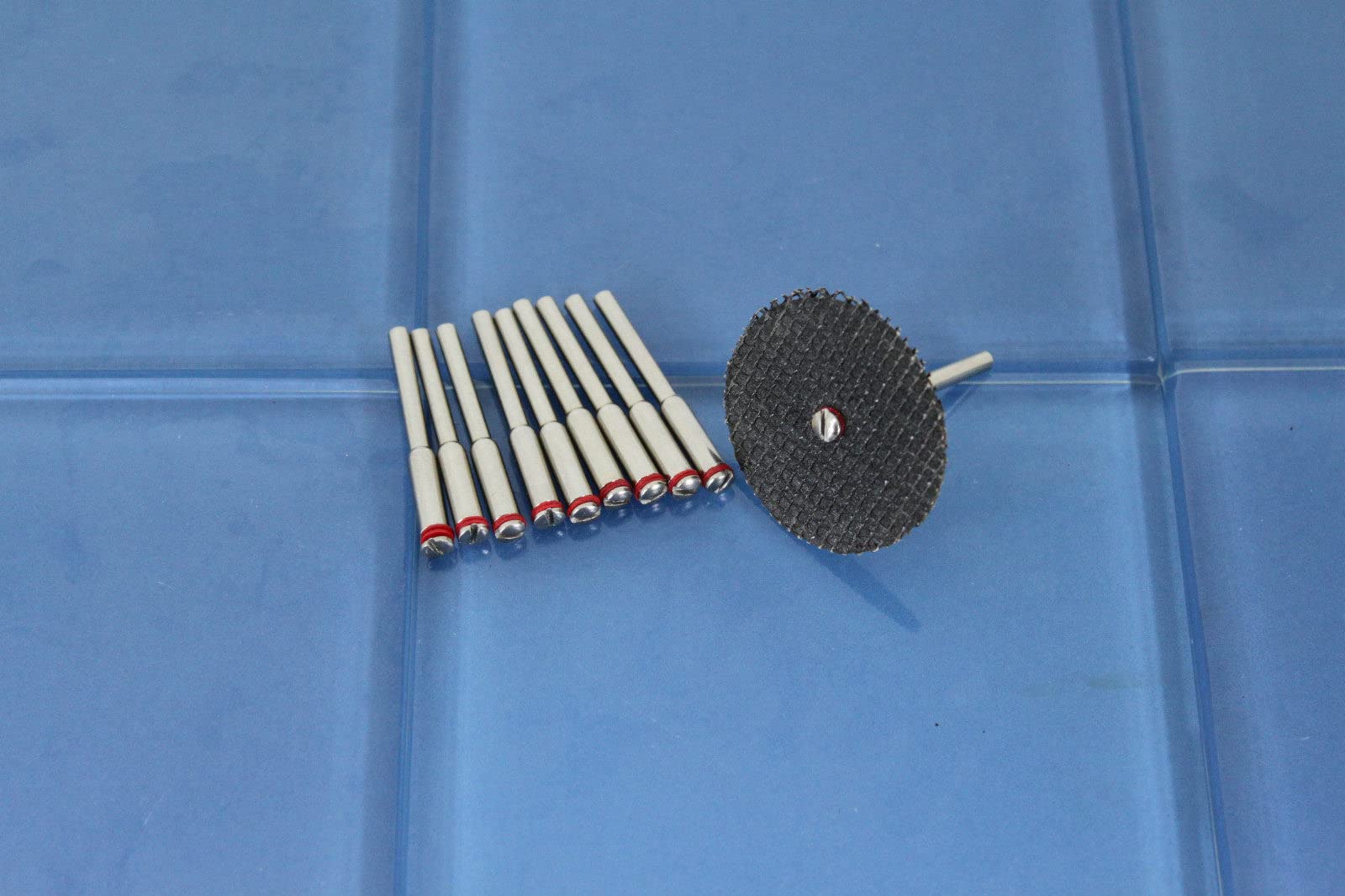 TMAX 10 pc 2 mm (5/64 Inch) Cut Off Wheel Screw Mandrel 1/8 Inch Shank Holder for Dremel Rotary Tools