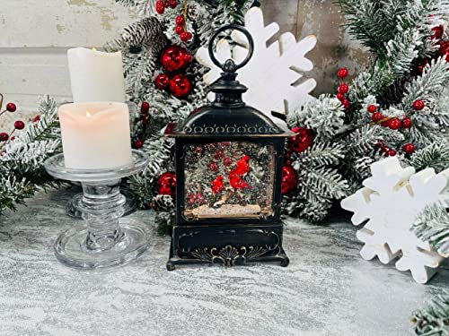 Cardinals Rectangular Snow Lantern