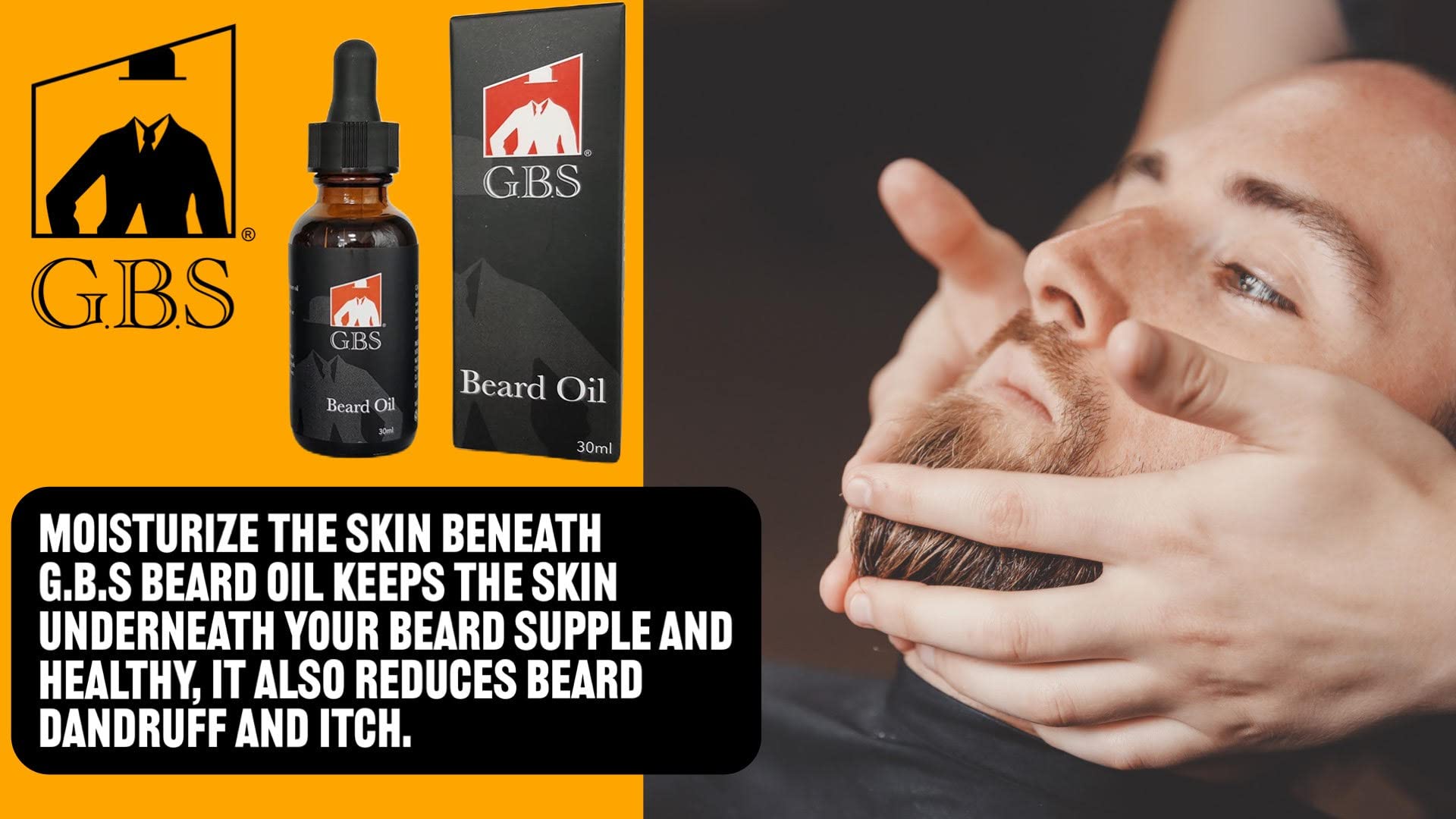 G.B.S Natural Beard Oil and Dropper, 1fl oz