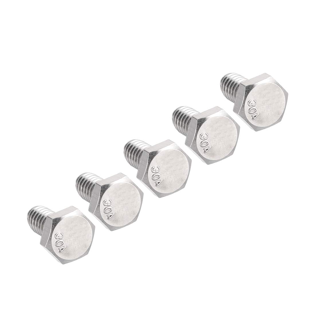 uxcell 1/4-20 x 1/2" Hex Bolts 304 Stainless Steel Hexagon Screw Bolt 5pcs