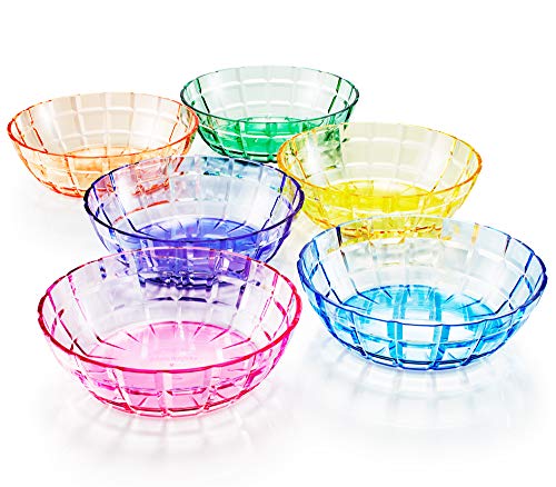 SCANDINOVIA - Unbreakable Premium Tableware - Set of 6 - Tritan Plastic - Perfect for Gifts - BPA Free - Dishwasher Safe - Stackable (46 oz Bowls)