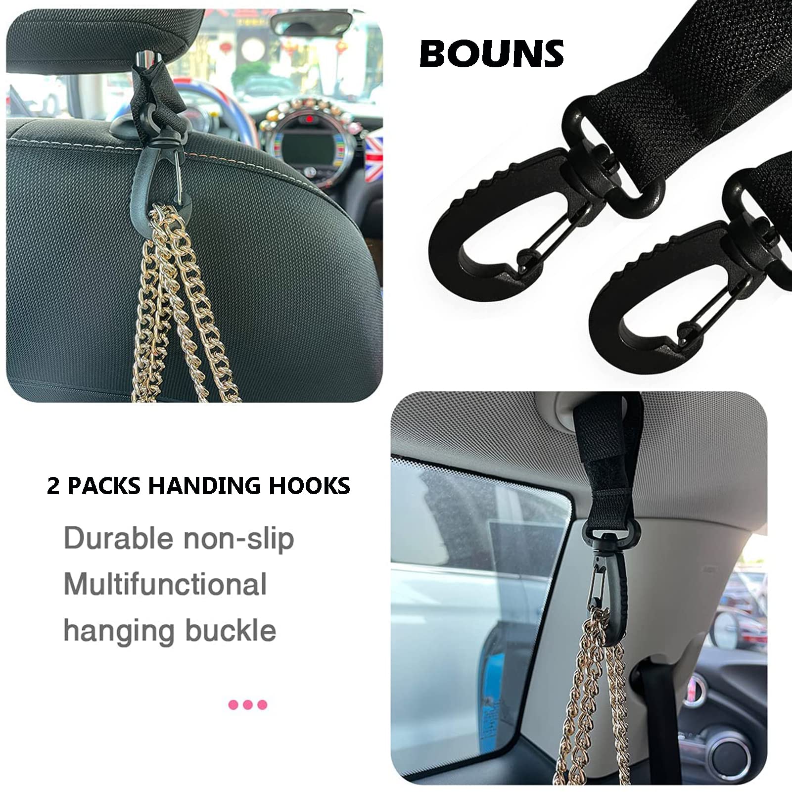 Big Hippo Stroller Organizer With Cup Holders,Durable Baby Stroller Bag with Bonus 2 Pack Stroller Hooks,Detachable Phone Bag & Shoulder Strap,Fits for Stroller like Uppababy,Baby Jogger