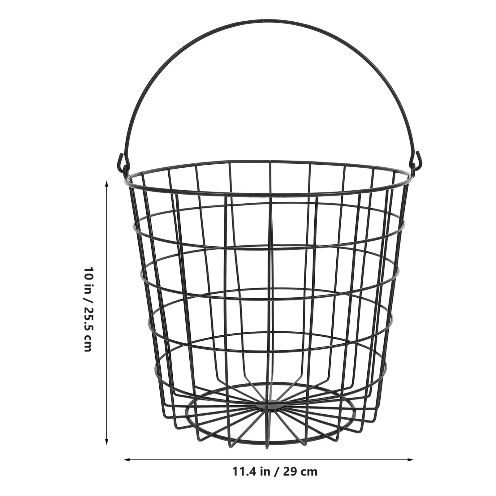 ABOOFAN Wire Basket Metal Laundry Basket with Handle Round Wire Storage Basket for Blankets Towel Toy Bin