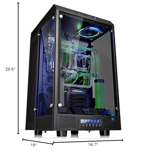 Thermaltake Tower 900 Black Edition Tempered Glass Fully Modular E-ATX Vertical Super Tower Computer Chassis CA-1H1-00F1WN-00