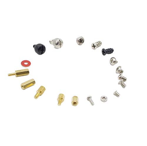 HVAZI 18 Kinds Personal Computer Screws Standoffs Spacer Assortment Kit for Computer Case Motherboard Hard Drive Fan Power Graphics