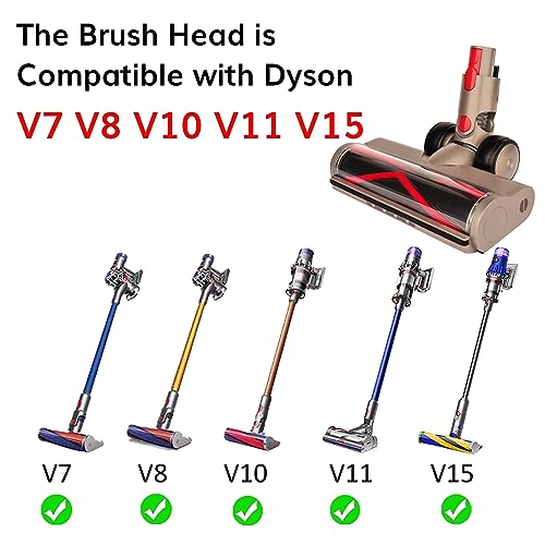 AINUO Direct Drive Cleaner Head Turbine Brush Floor Tool Compatible with V7 V8 V10 V11 V15 Vacuum Cleaner for Carpets, Tiles, Floors