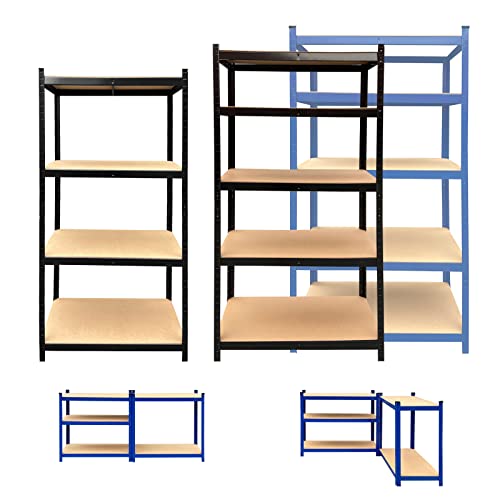 Storage Shelves 5 Tier Metal Garage Shelving Units, Heavy Duty Racking Shelves for Storage, Kitchen Shelving Units for Storage, Garage Shelving for Shed, Workshop, Office, Warehouse, 875KG Capacity
