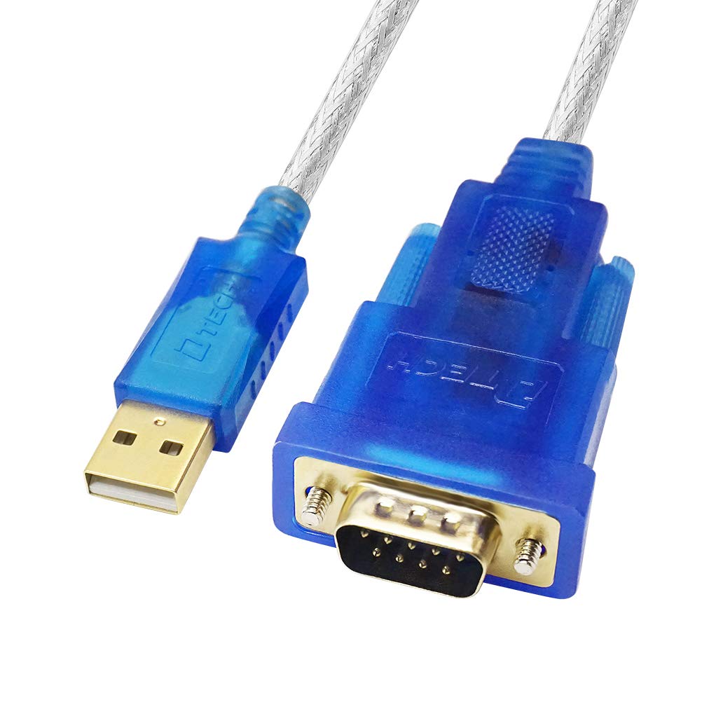 DTECH 10 Feet USB 2.0 to RS232 DB9 Serial Port Adapter Cable with FTDI Chipset Supports Windows 11 10 8 7 and Mac Linux