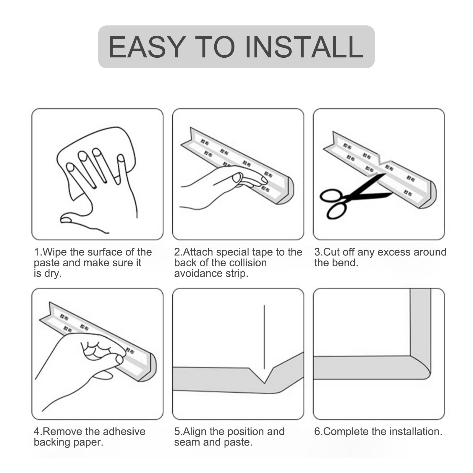 Ammoniakt 20ft Edge Protector with 4 Soft Silicone Corners and Corner Protectors for Crib and Furniture