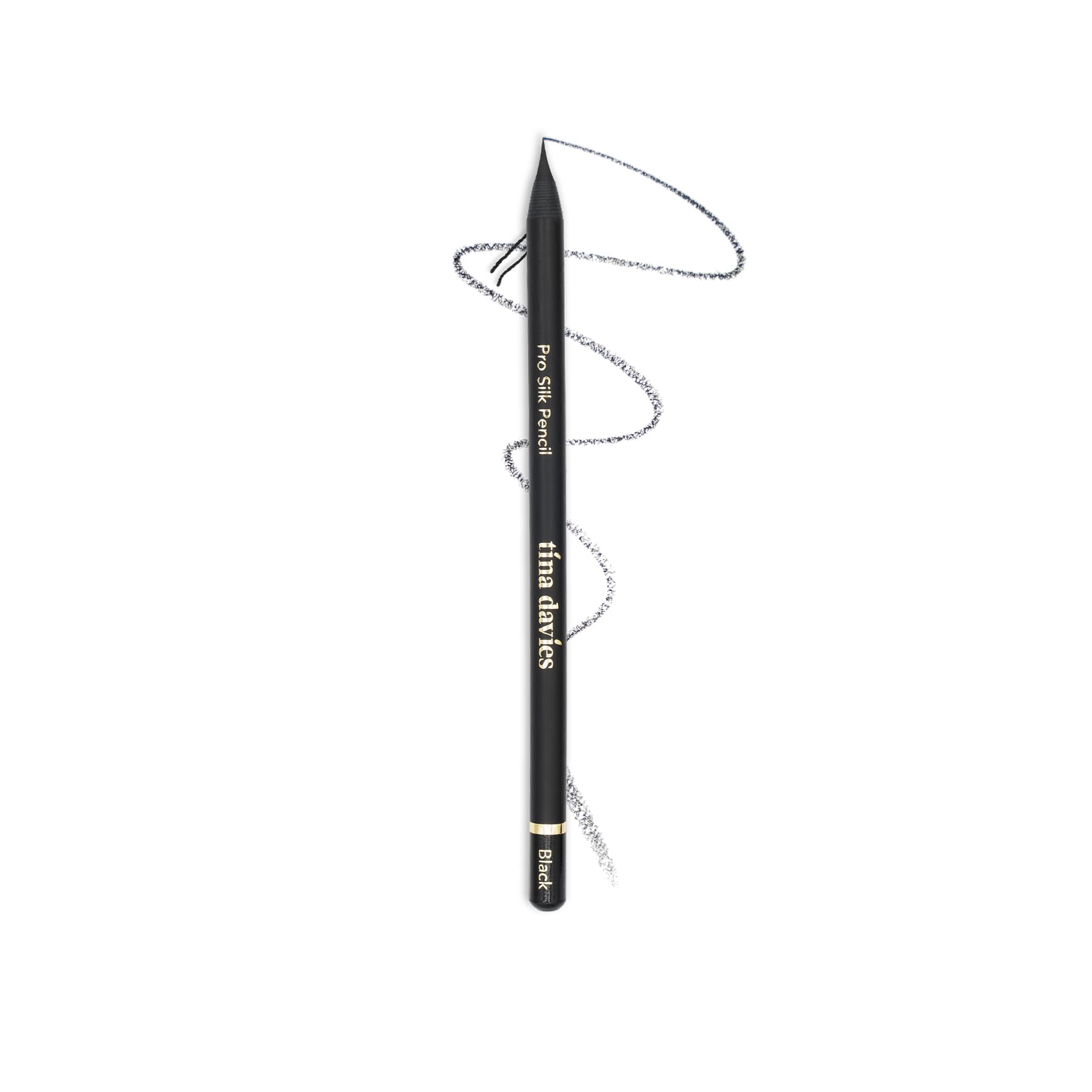 Tina Davies Pro Silk Pencil - Pre-Draw Eyebrow Pencil for Microblading - Smooth Pro Brow Pencil - Permanent Make Up Accessories - Black (3 Pack)