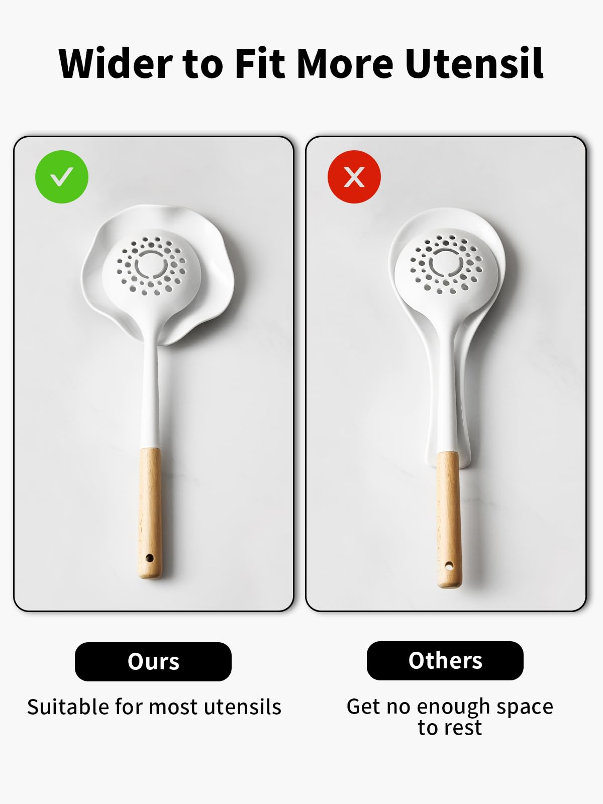 ABRUTY Spoon Rest for Stove Top, Ceramic Spoon Holder for Counter, Modern Farmhouse Decor Accessories for Spatula,Spoons (C-Marble, Flower-Shape)