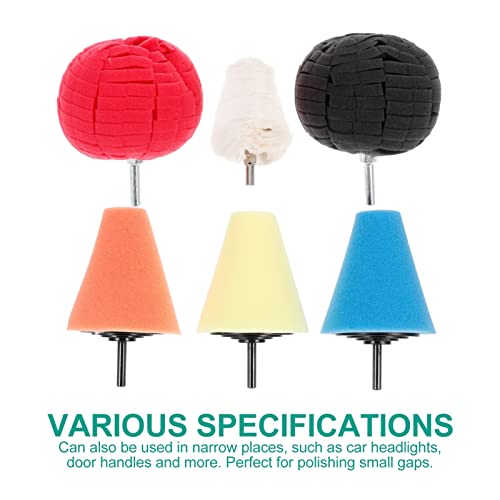 Car Sponge Buffing Buffing Pads 6 Pcs Backing Plate Compound Buffing Sponge Pads for Car Hub Compounding Polishing and Drill Buffing Sponge Pads Waxing car Wheel polishing Buffing pad