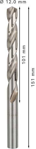 Bosch 2608595081 Metal Drill Bit Hss-G 12mmx3.98inx5.94In 5 Pcs