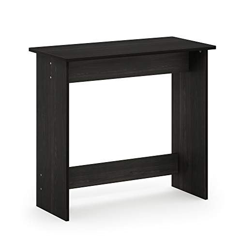 Furinno Basic 3-Tier Bookcase Storage Shelves, Espresso & Simplistic Study Table, Espresso