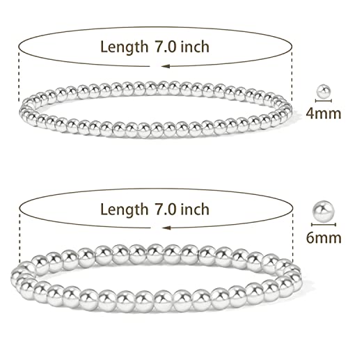 Elegance 11 designs Silver Bead Ball Bracelet Stretchable Elastic Gold Bead Bracelet For Women