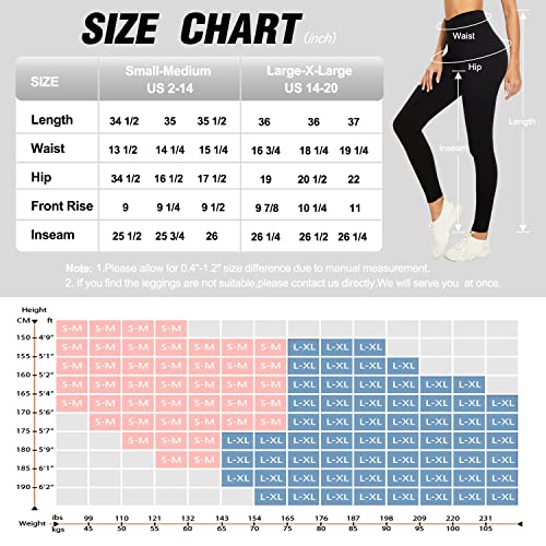 Crossover Leggings for Women Tummy Control - Soft High Waisted Leggings Non See-Through Cross Waist Tights Workout Running Yoga Pants (Black, Large-X-Large)