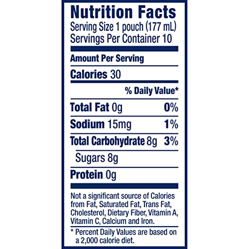 Capri Sun Roarin' Waters Fruit Punch Wave Naturally Flavored Water Kids Beverage (40 ct Pack, 4 Boxes of 10 Pouches)